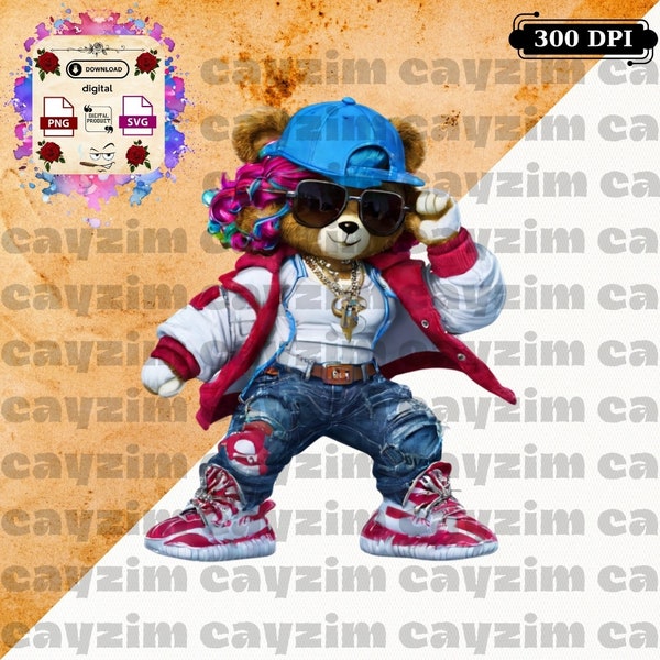 Urban Teddy Bear Png - Etsy