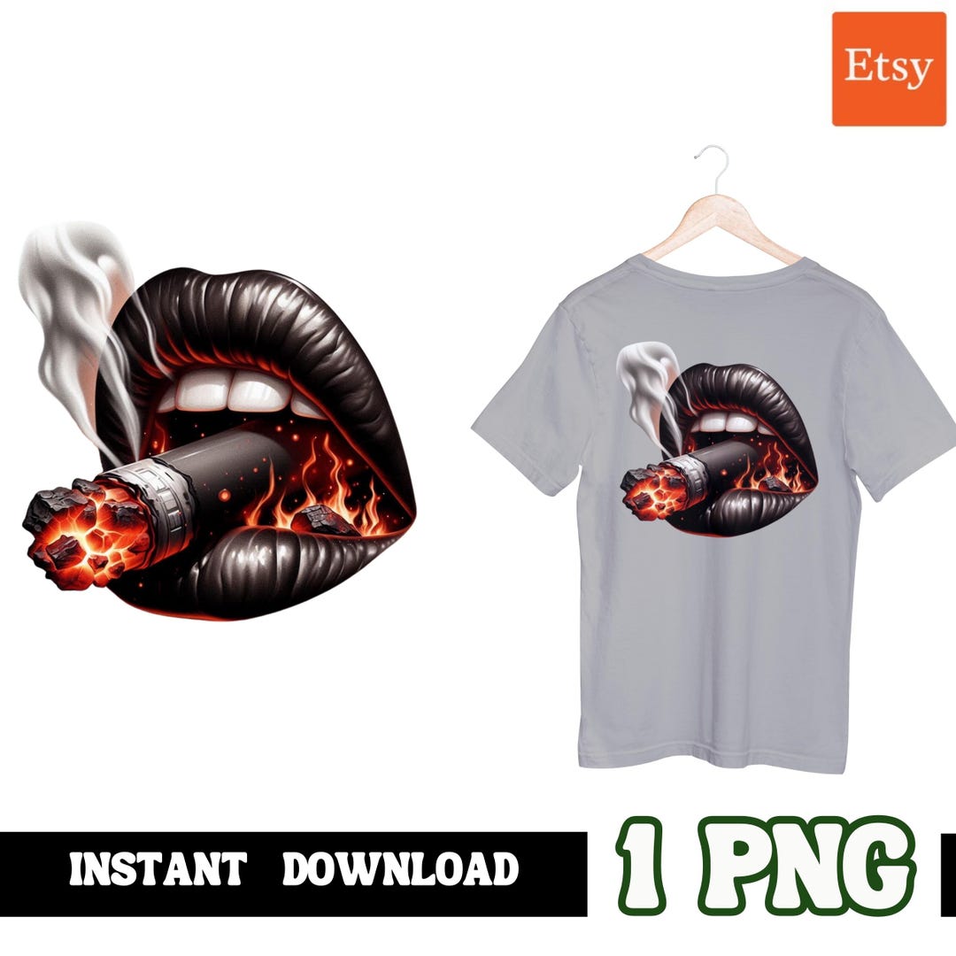 Gangster Ember Lips PNG: Urban Hot Lip Design (digital Download) - Etsy ...