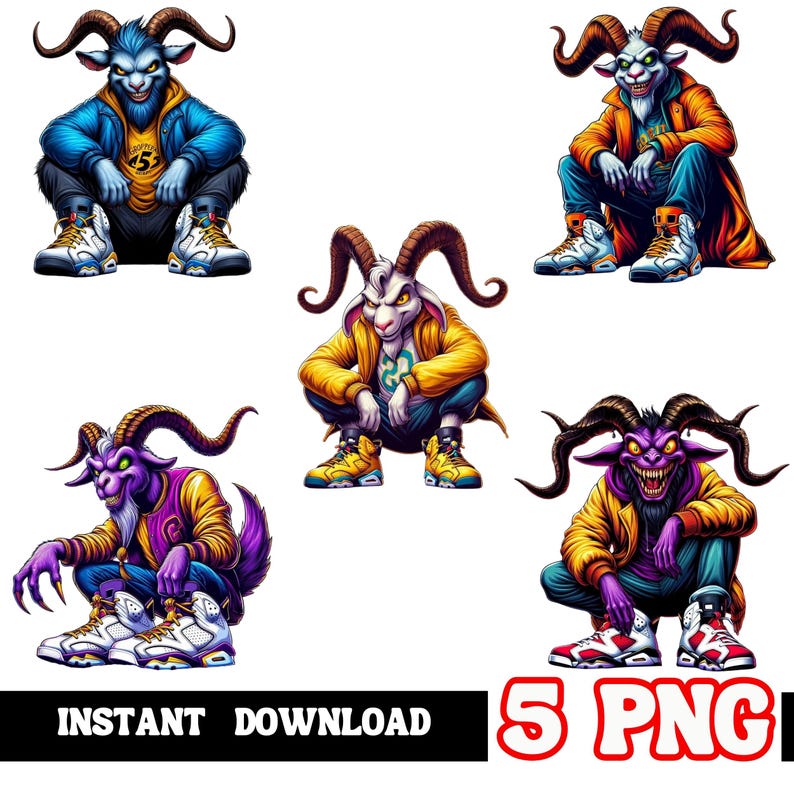 Gothic Goat PNG Urban Gangster Goat Pop Art Goat Gangster Trap Designs ...