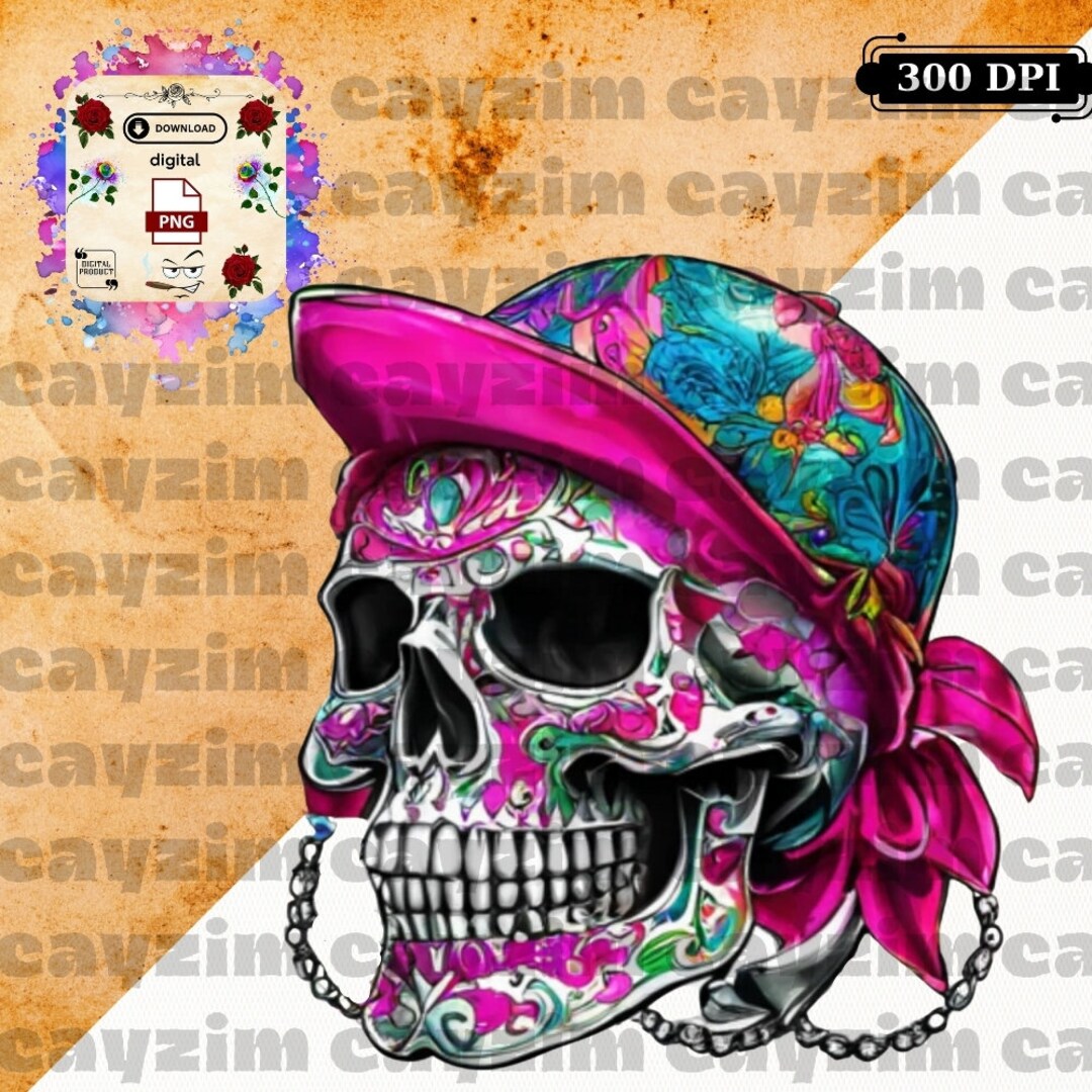Urban Trap Skull, Gangster Skull Png, Street Style Skull, Colorful ...