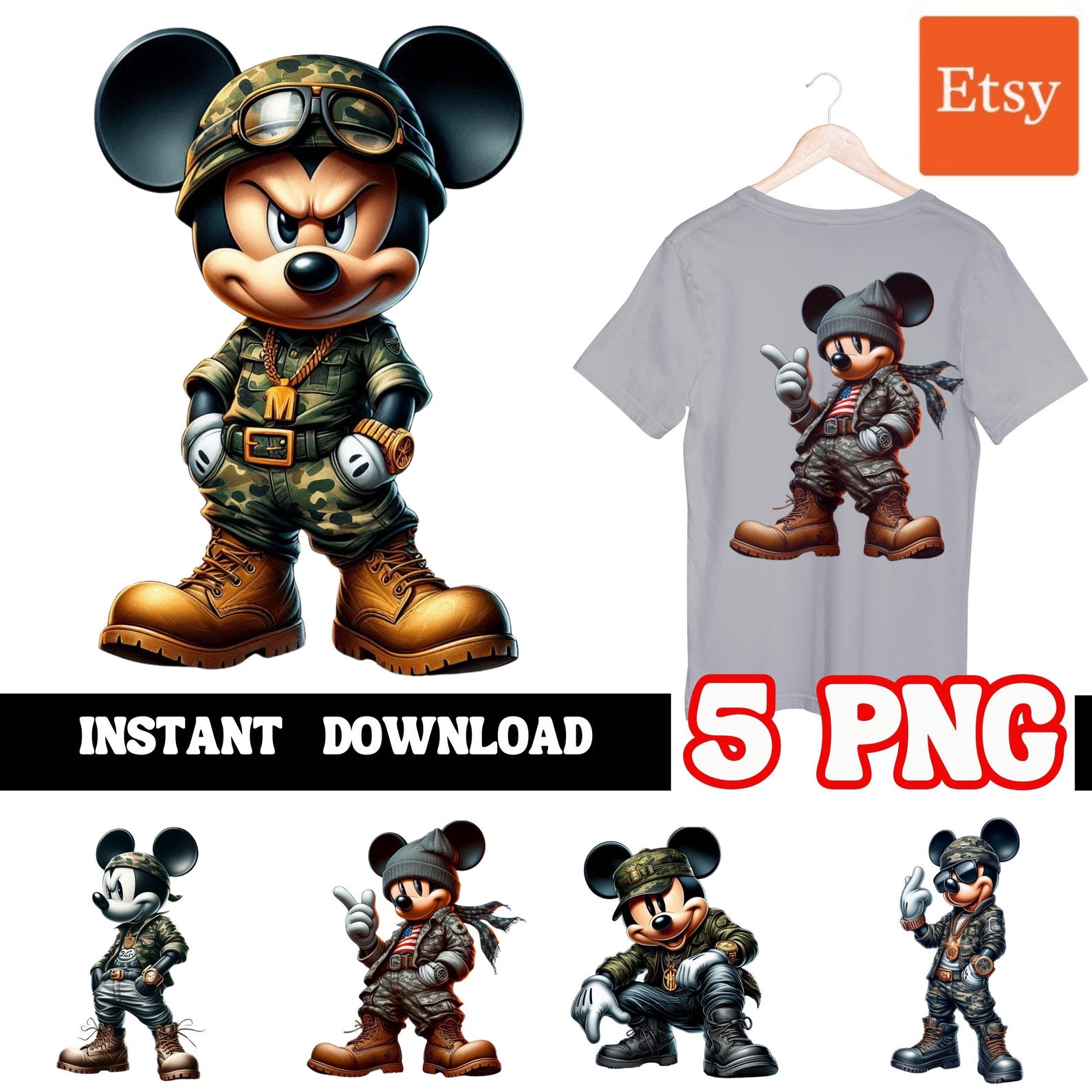 Soldier Mickey Mouse| Urban Military Mickey Mouse| Gangster Trap ...