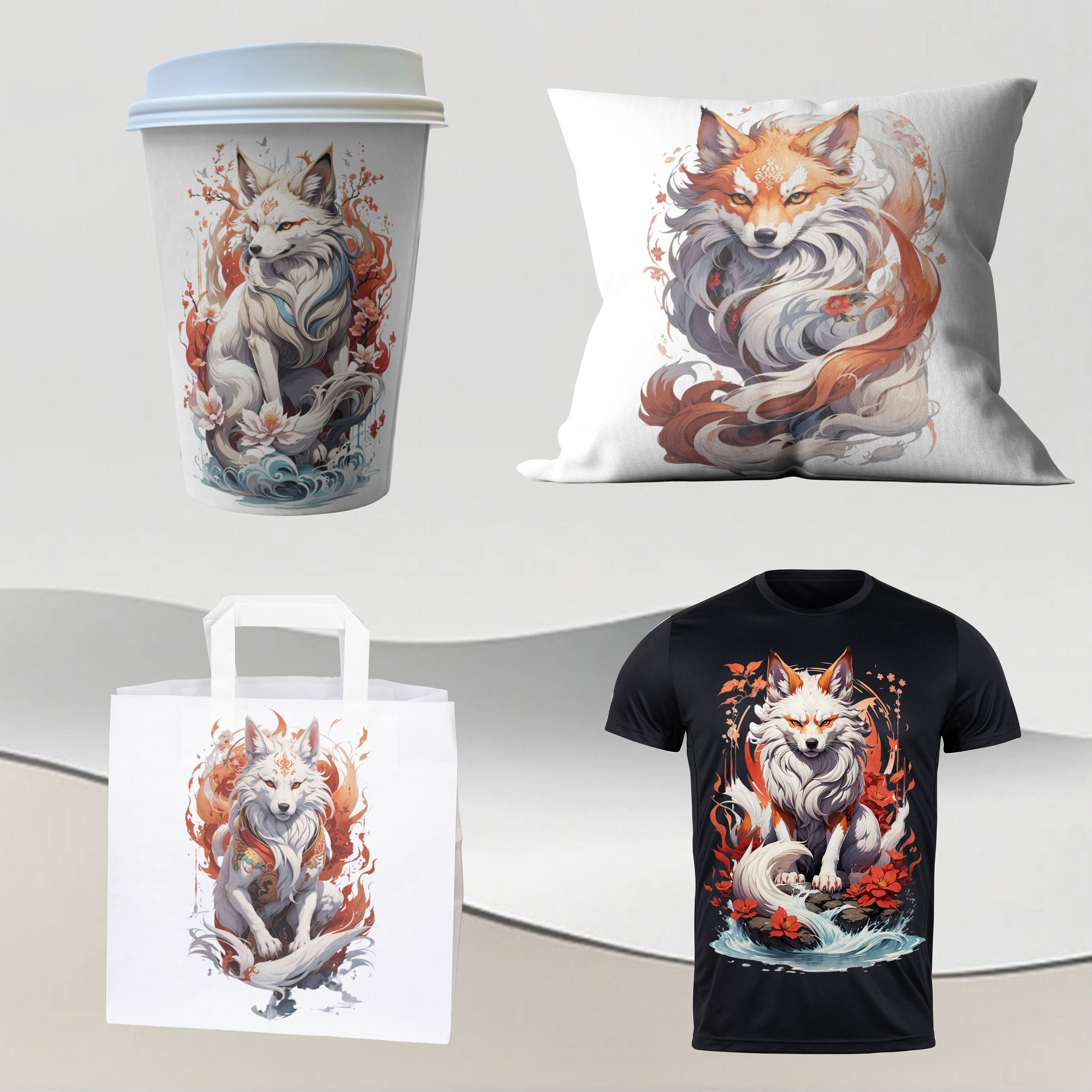 3D Rendered Fox Image Splash Art Fusion Vivid Colors - Etsy