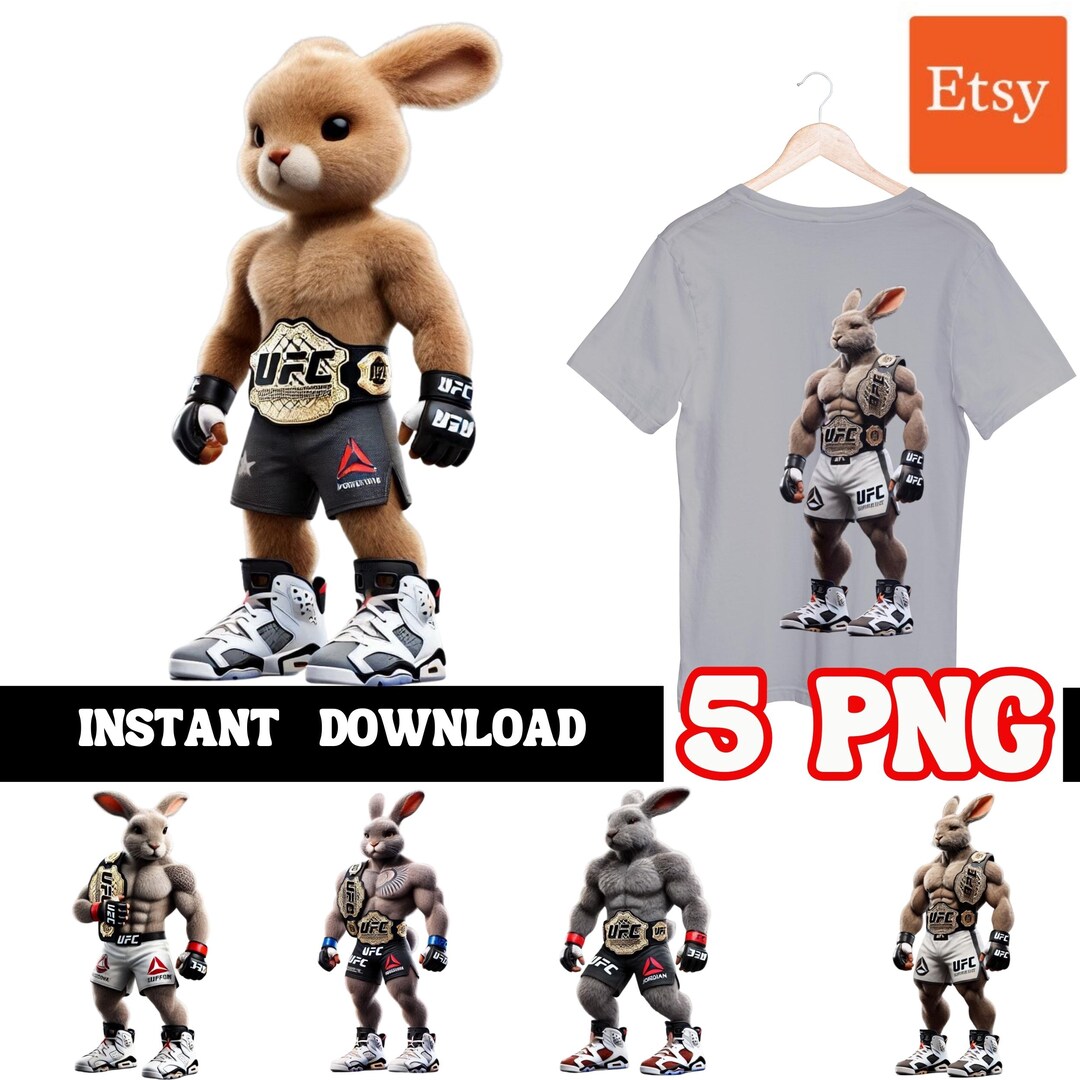 Urban Boxer Rabbit | Inspired by UFC| PNG for Personal Design and ...