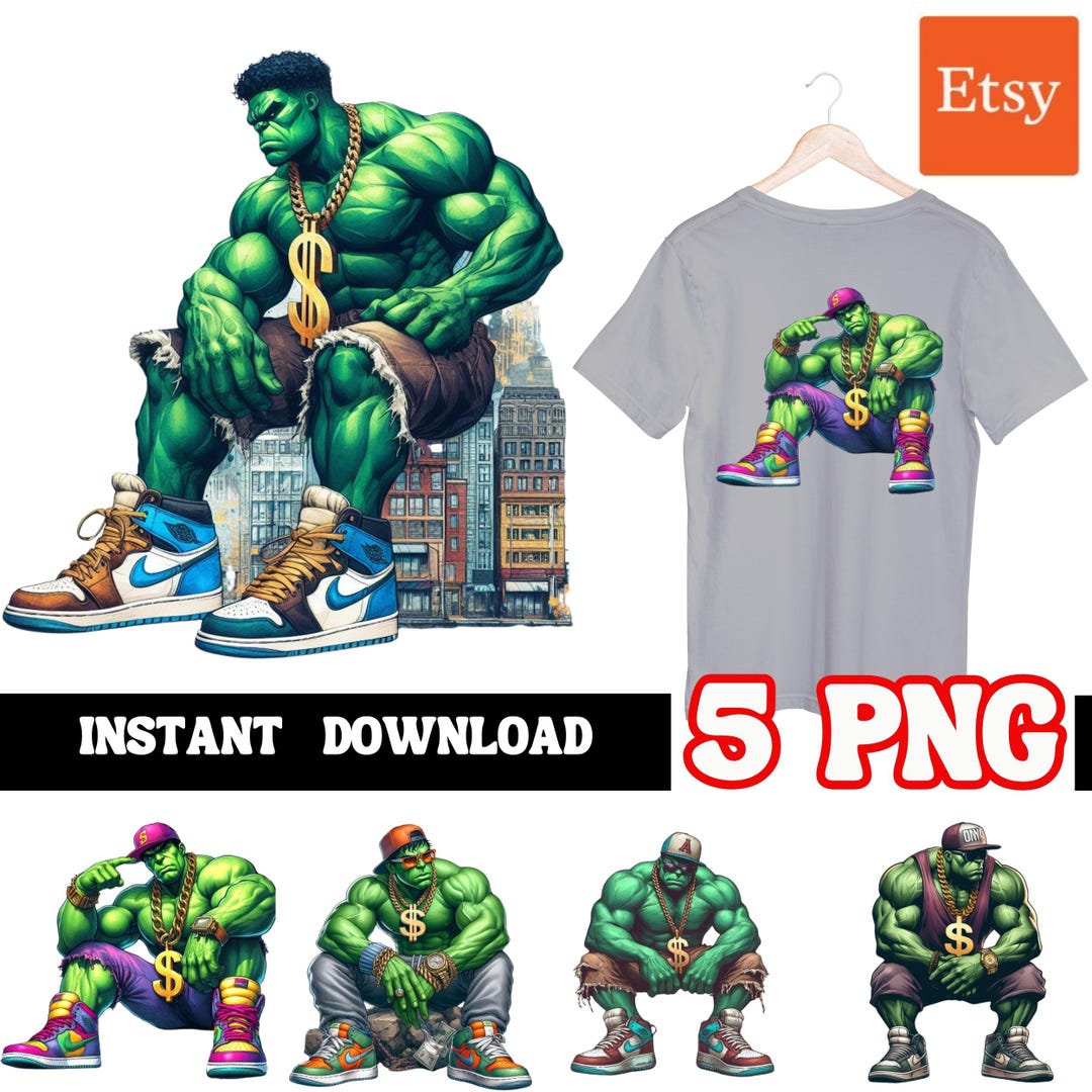 Gangster Hulk Designs, Urban Hulk Designs, Digital Hulk Clipart ...