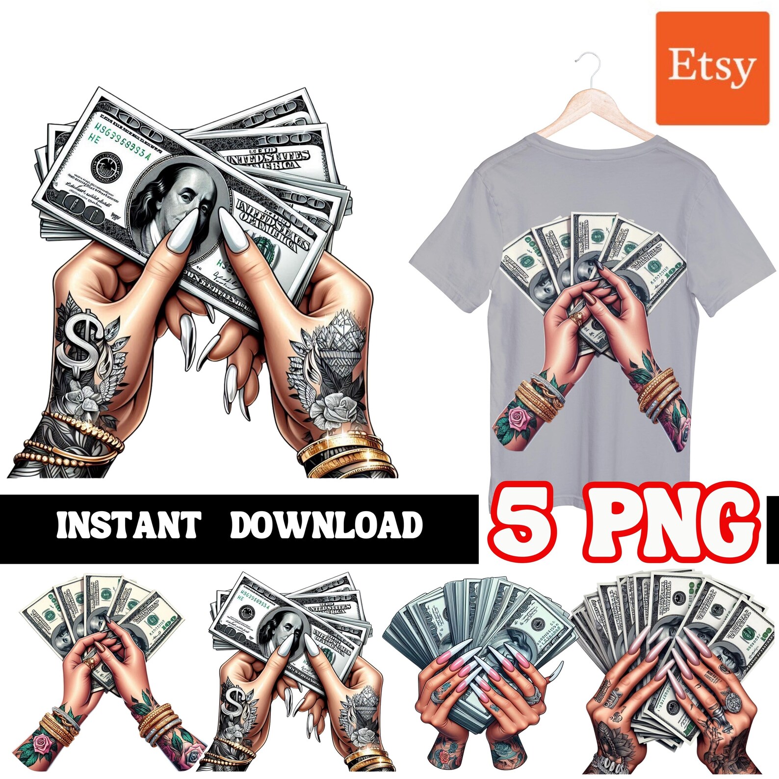 Money Png, Stack of Money Png | Money Clipart | Woman Holding Money Png | Womens Hand Png | Long ...