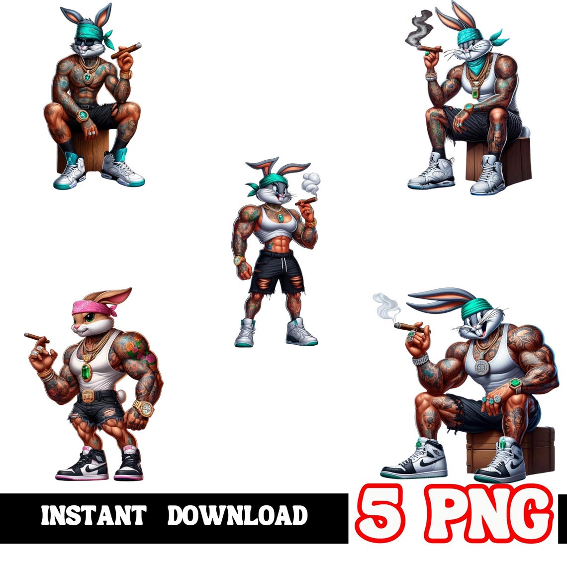 Vagrant Bunny Smokes | Urban Muscular Bunny | Vagrant Trap Designs ...