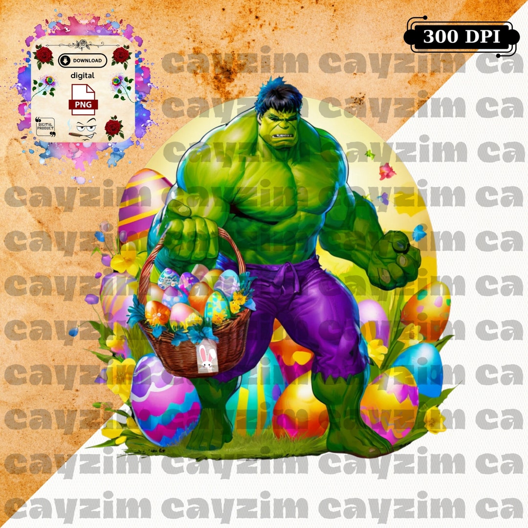 Easter Hulk Hulk Easter Designs Fantasy Fan Art Sublimation Sweater ...