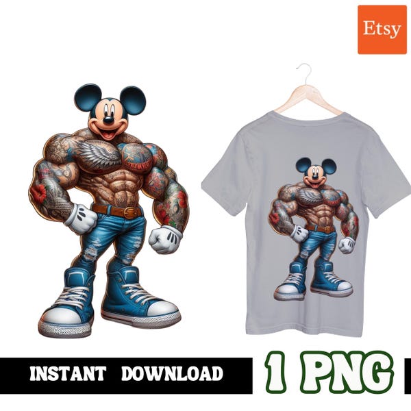 Muscle Mickey - Etsy