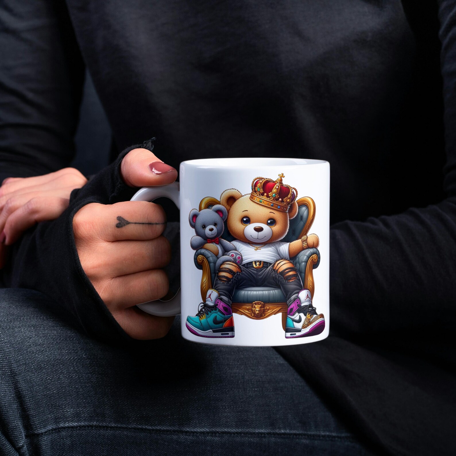 Royal Gangsta Teddy Bear | Gold King Hip Hop Teddy Bear | Trendy ...