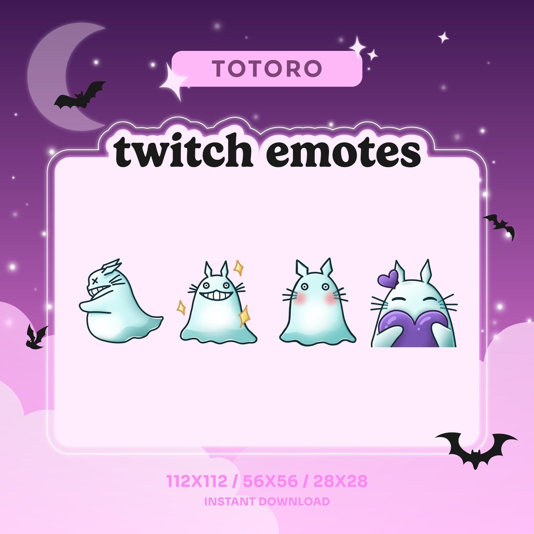 Totoro Ghost Emote Pack for Twitch/discord/youtube Studio - Etsy