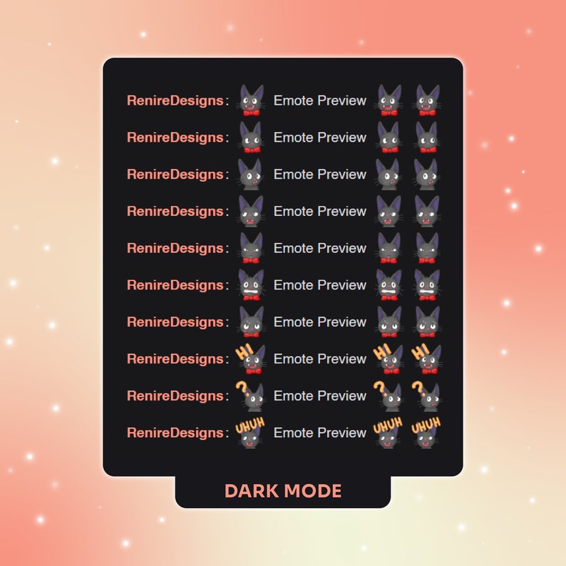 Jiji Emote Pack for Twitch/discord/youtube | Studio Ghibli Style Emote ...