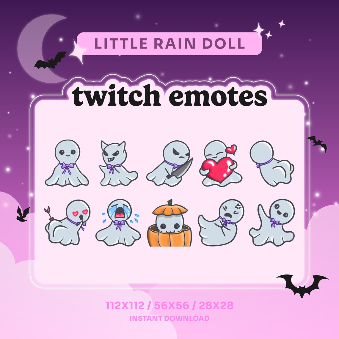 Little Rain Doll Emote Pack for Twitch/discord/youtube | Japanese ...