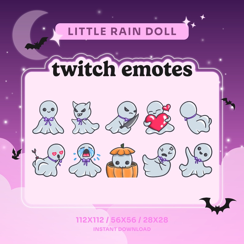Little Rain Doll Emote Pack for Twitch/discord/youtube | Japanese ...