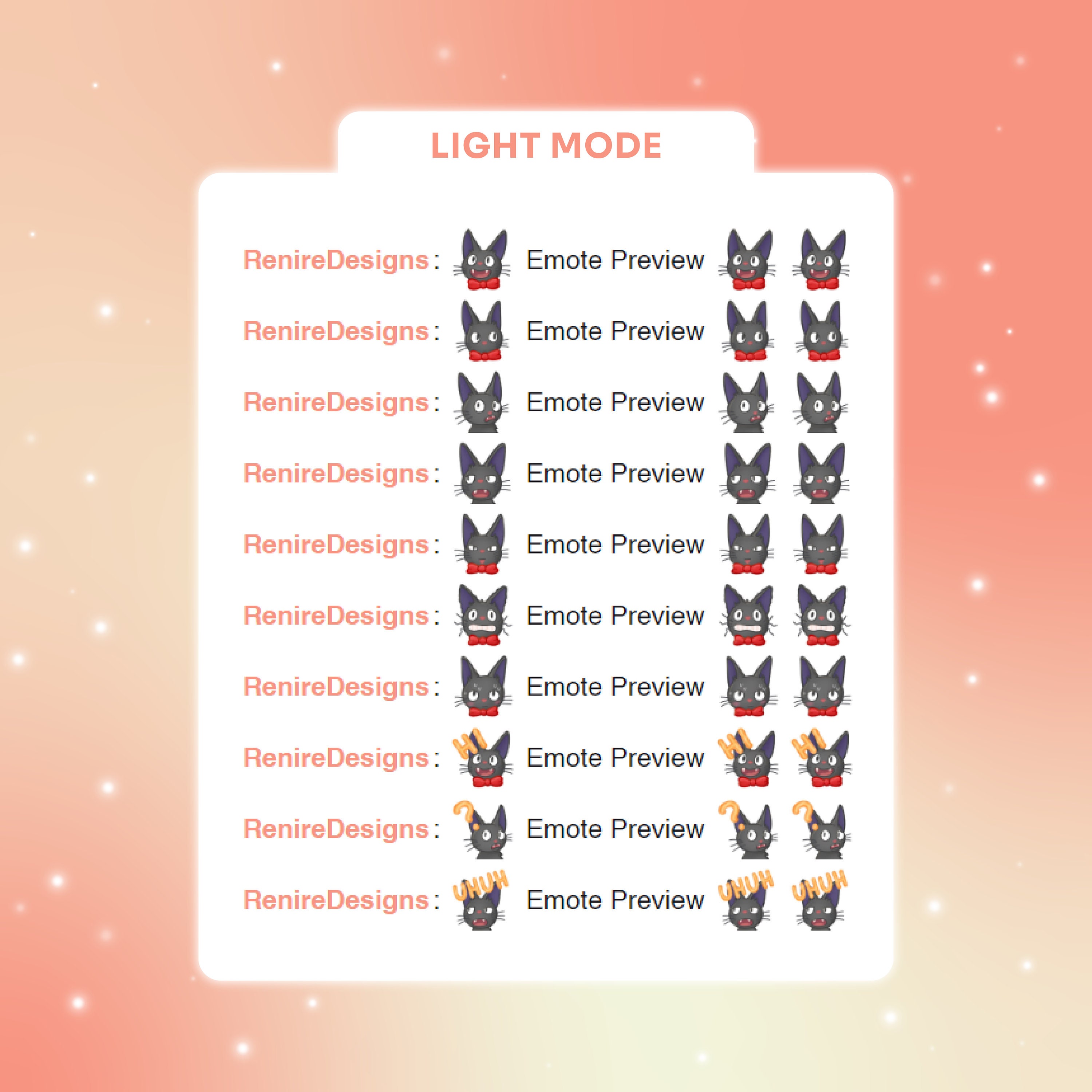 Jiji Emote Pack for Twitch/discord/youtube | Studio Ghibli Style Emote ...