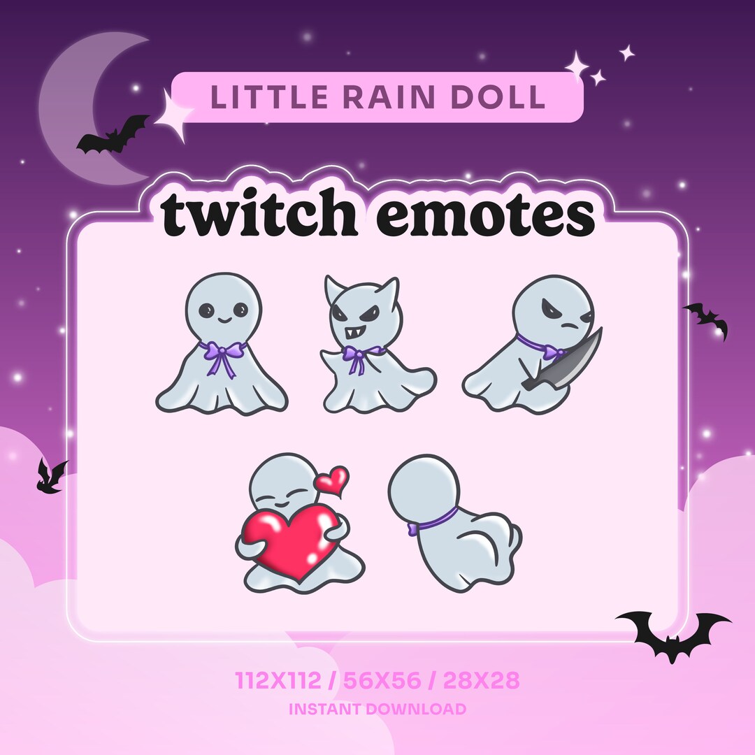 Little Rain Doll Emote Pack for Twitch/discord/youtube | Japanese ...