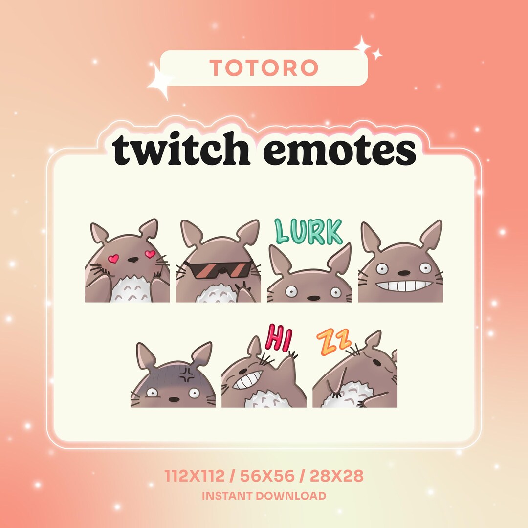 Totoro Emote Pack for Twitch/discord/youtube | Studio Ghibli Style ...