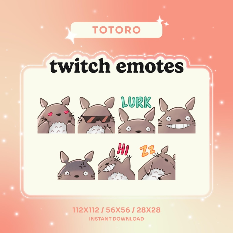Totoro Emote Pack for Twitch/discord/youtube | Studio Ghibli Style ...