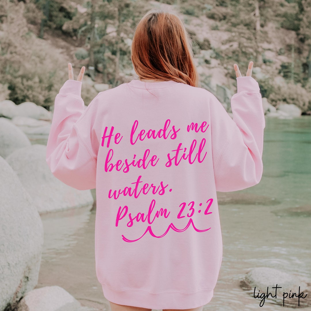 Psalm 23 Beachy Sweatshirts Christian Crewneck Ocean Inspired Style ...