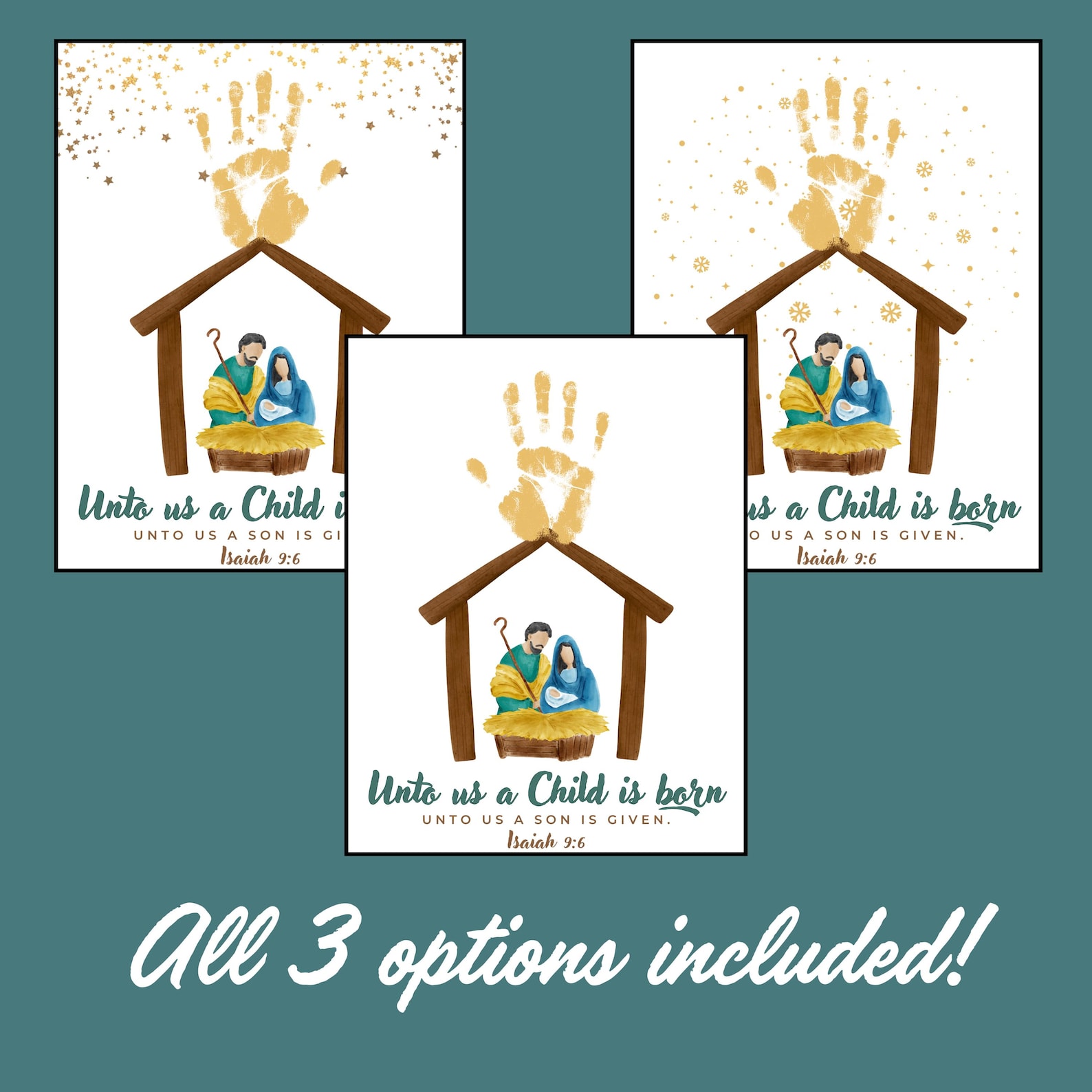 Nativity Handprint Craft Instant Download Kids Ministry Christmas ...