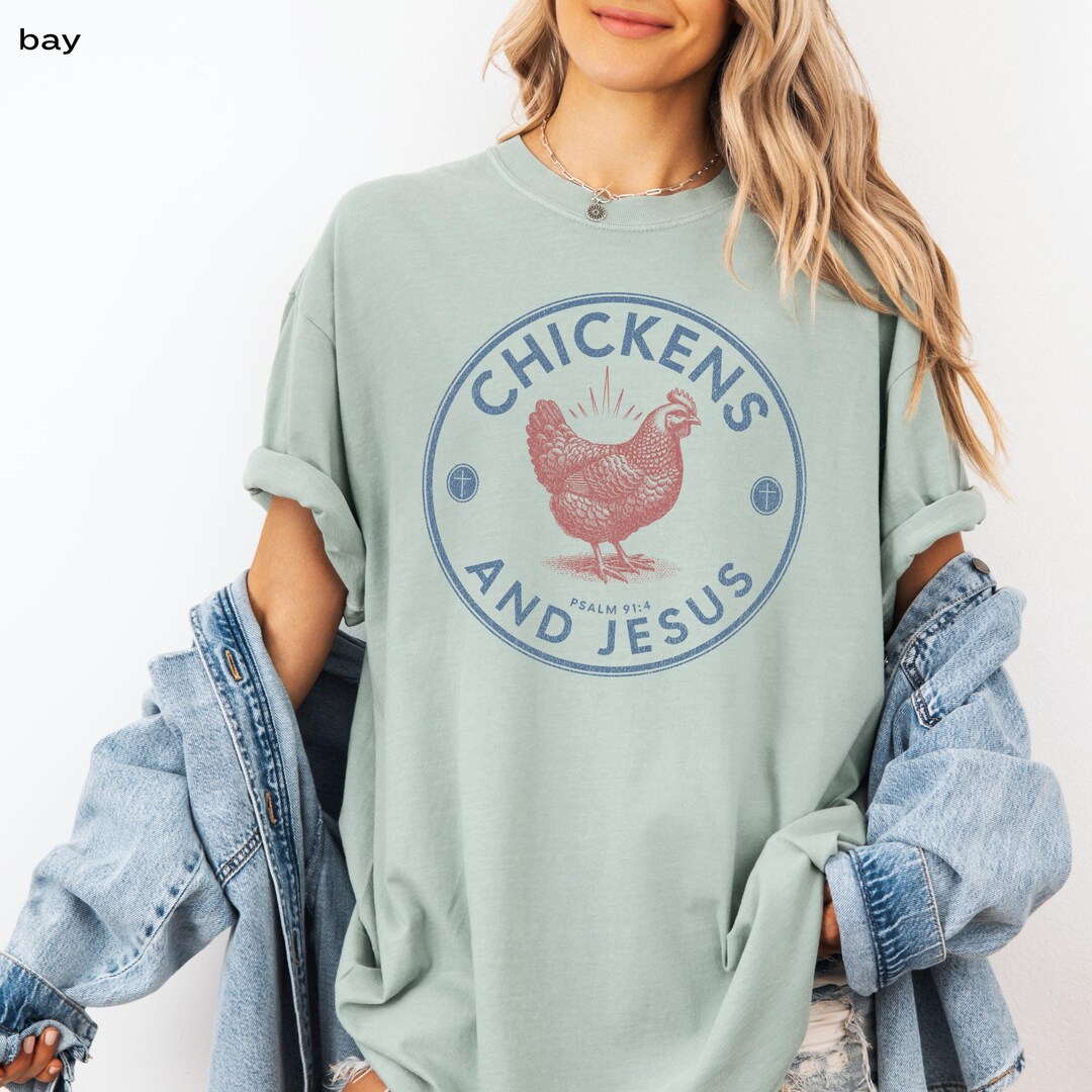 Jesus and Chickens Shirt Chicken Lover Gift Chicken Mom Christian ...