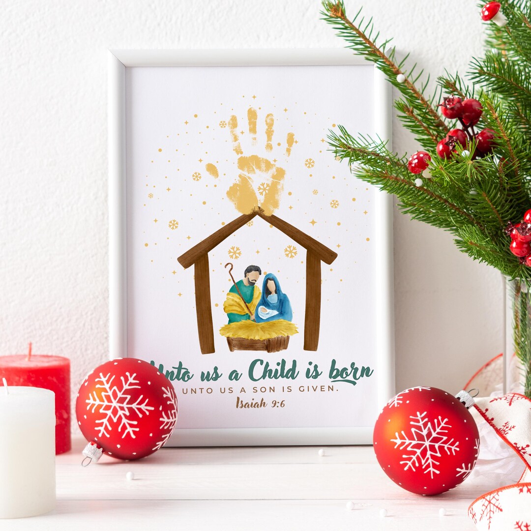 Nativity Handprint Craft Instant Download Kids Ministry Christmas ...