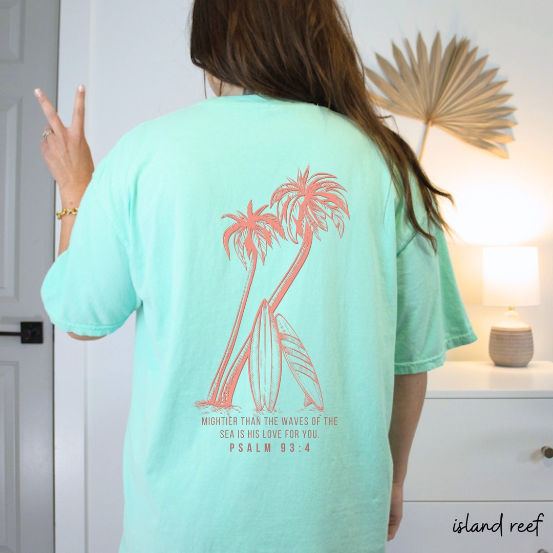 Beachy Comfort Colors Ocean Inspired Style Coconut Girl Shirt Christian ...