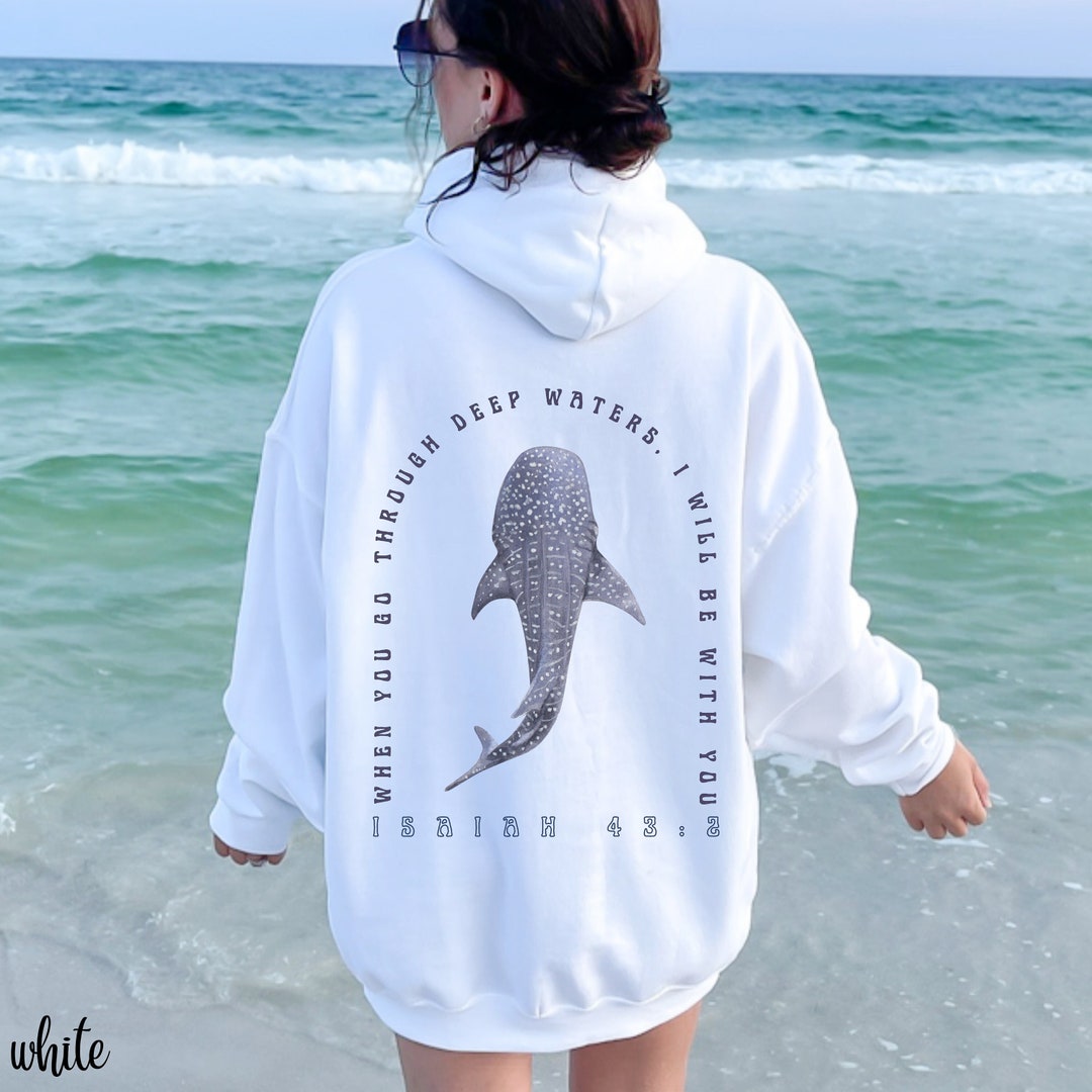 Whale Shark Hoodie Beachy Hoodie Shark Hoodie Jesus Hoodie Beachy ...