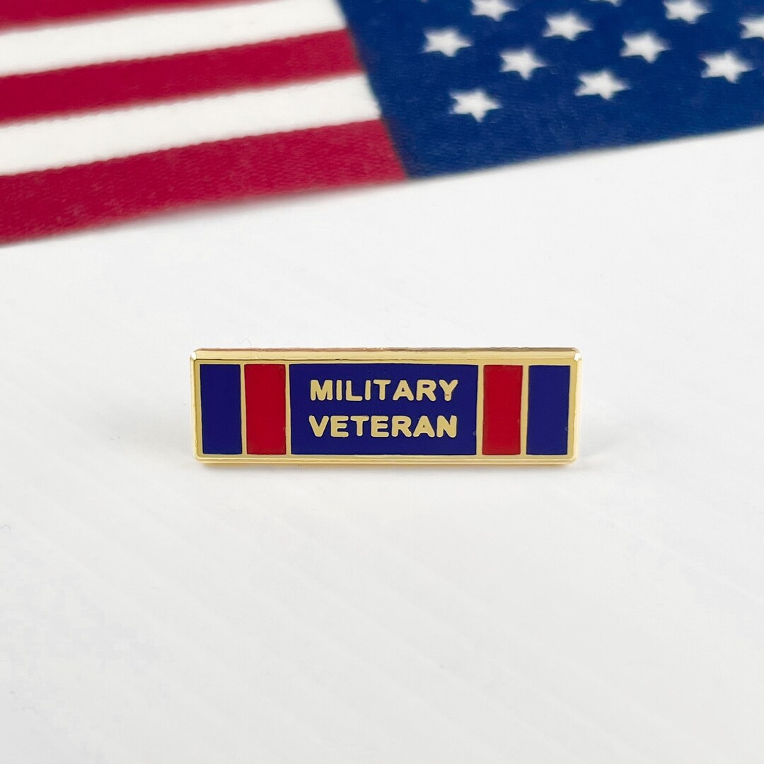 Military Veteran Bar Pin - Etsy