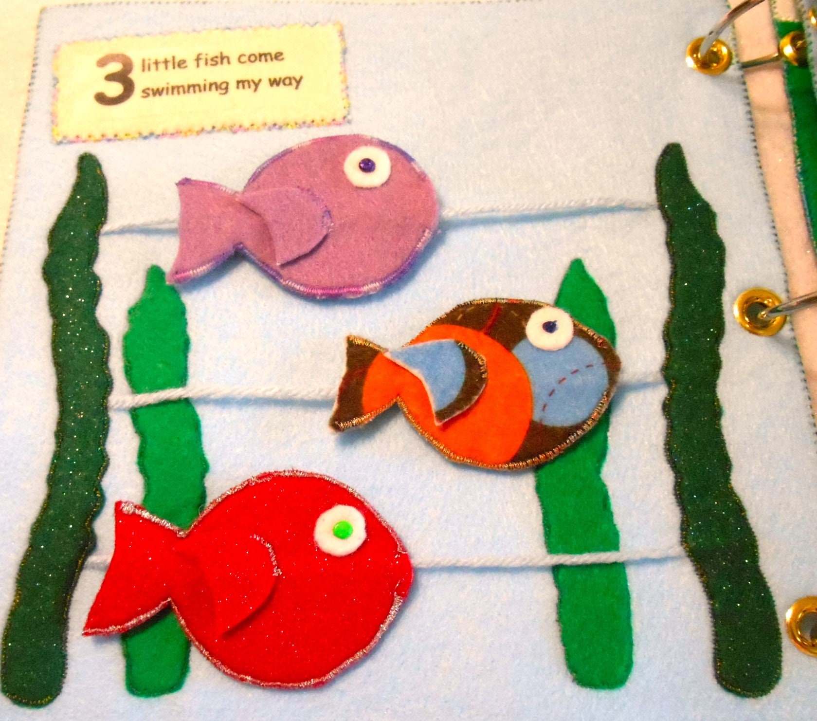 Quiet Book, Under the Sea, Activity Book, Toddlers Book, 6 Pages Front ...