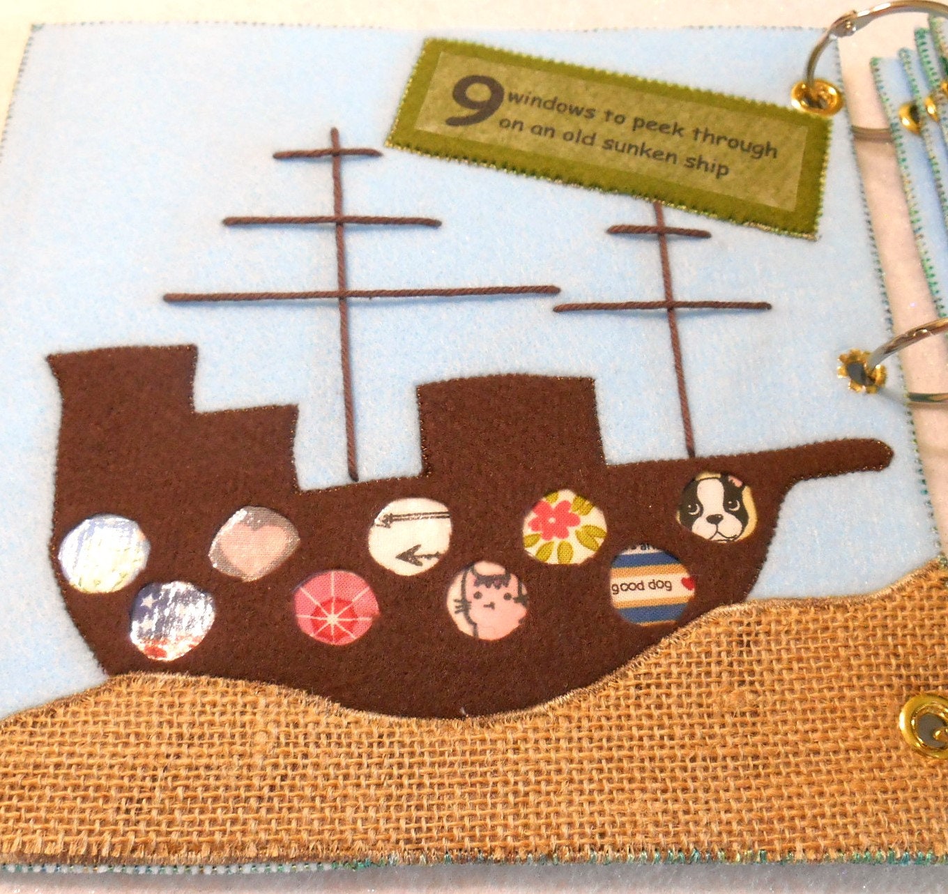 Quiet Book, Under the Sea, Activity Book, Toddlers Book, 6 Pages Front ...