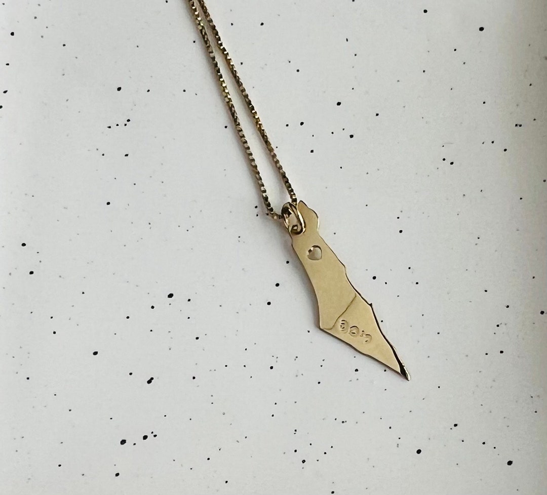Israel Map Name Necklace - I Stand With Israel Necklace - Support ...