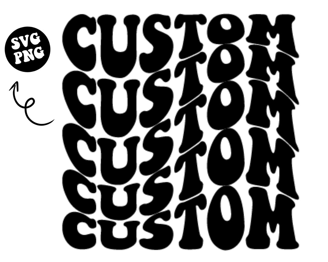 Custom Wavy Letters Svg, Wave Font Quote, Custom Wavy Stacked SVG, Wavy ...