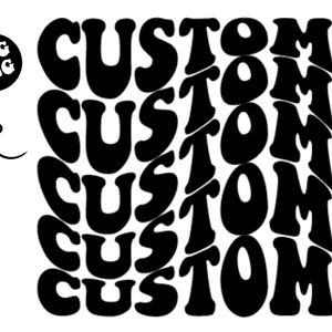 Custom Wavy Letters Svg, Wave Font Quote, Custom Wavy Stacked SVG, Wavy ...