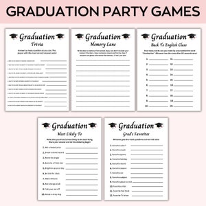 Graduation Party Games, Class of 2024 Graduation Games, College Grad ...