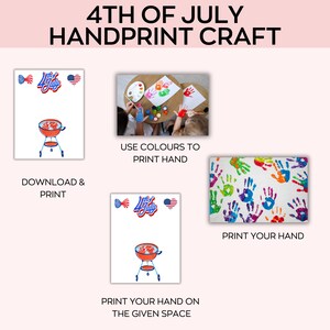 4th of July Handprint Art, Fourth of July Craft, Classroom Activity ...