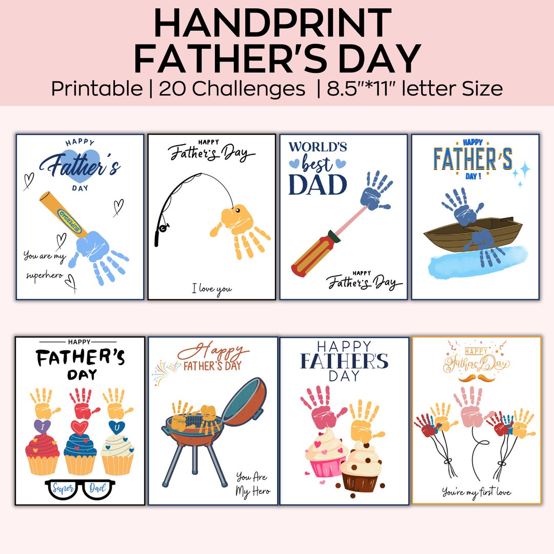 Father's Day Bundle, Footprint Art Craft, Daddy Craft Activity, Baby ...
