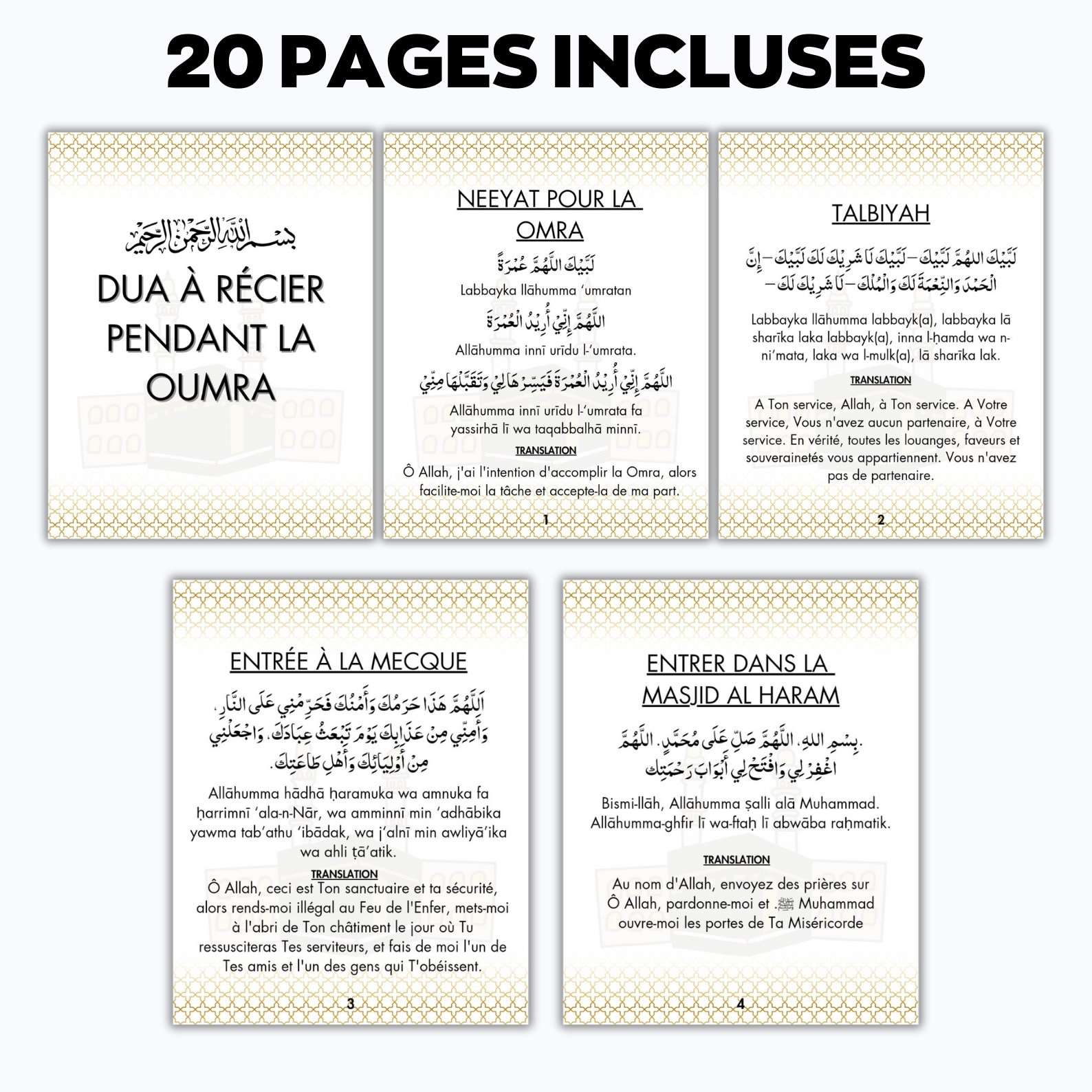 Guide De La OMRA En Français Texte Phonétique , Invocations OMRA ...