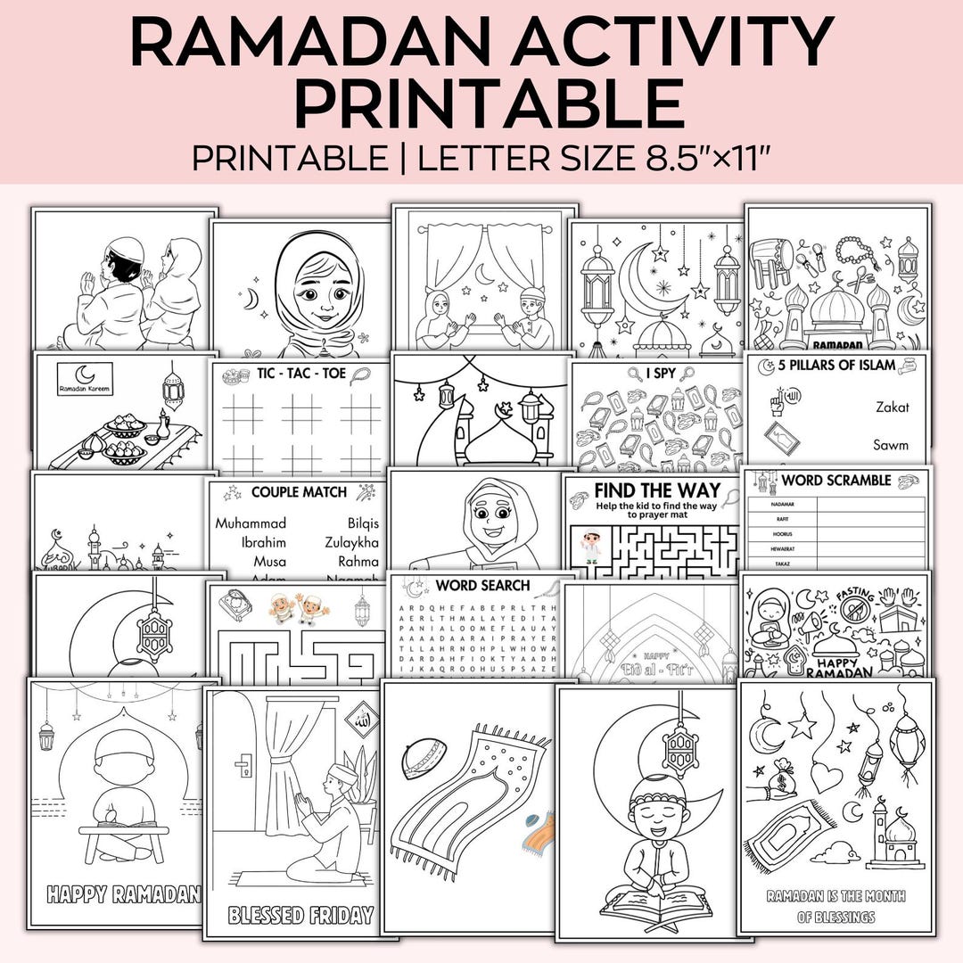 Ramadan Activity Printable, Eid Activities, Ramadan Activity Book ...