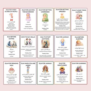 Kids Dua Cards, Islamic Kids Printables, Duas for Kids, Children Dua ...