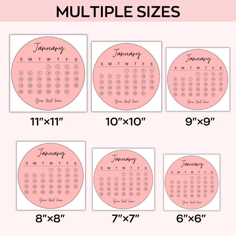 Trending Cake Calendar for Round Cake, Burnaway Cake Calneder, Custom ...