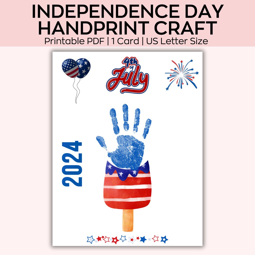 4th of July Handprint Art, Fourth of July Craft, Classroom Activity ...