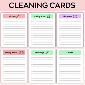 Cleaning Chore Chart, Digital Cleaning Checklist Chart, Household ...