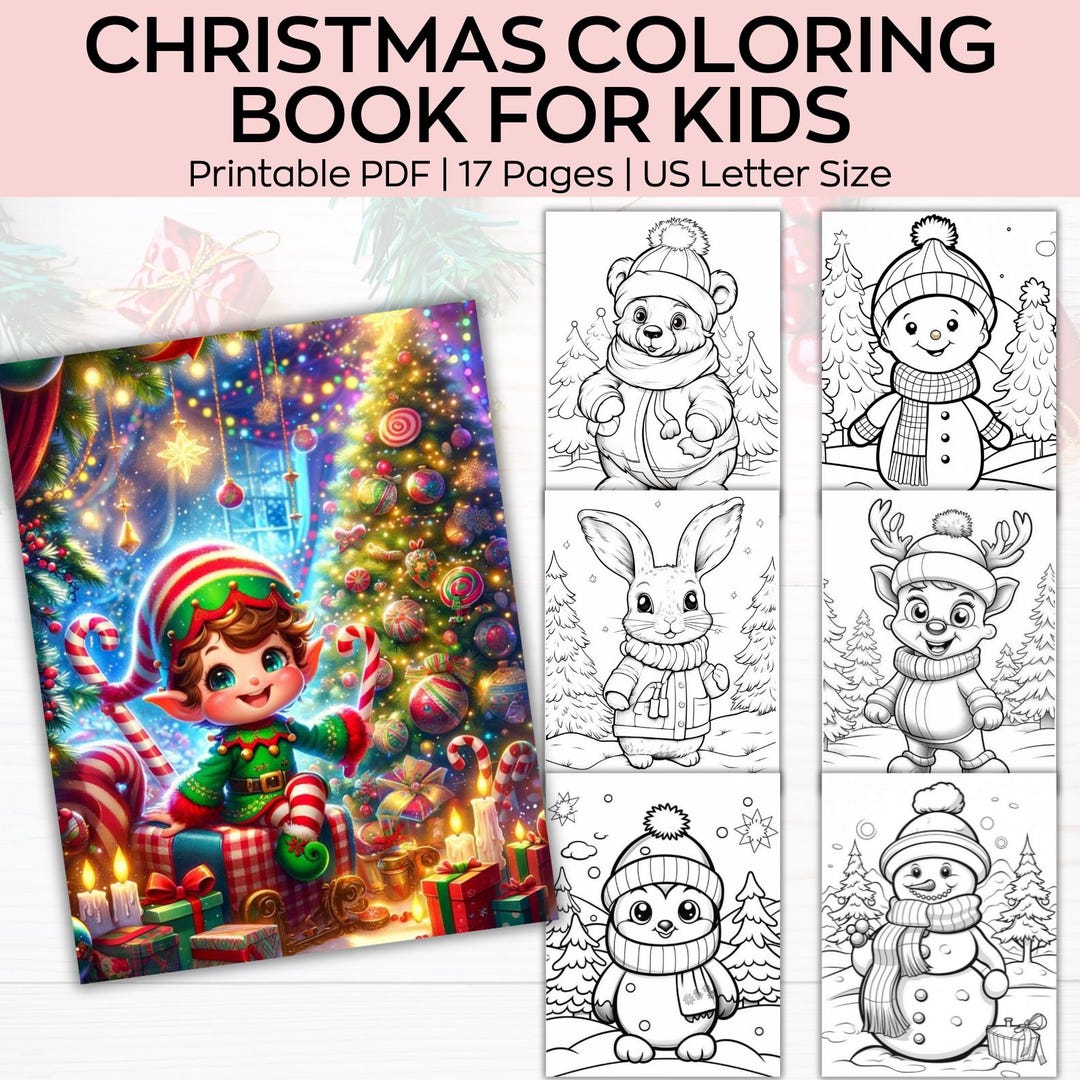 Printable Christmas Coloring Page, Holiday Coloring Pages, Countdown ...