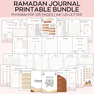 Ramadan Planner Printable, Ramadan Journal, Muslim Planner Digital ...