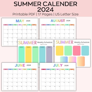 Editable Summer Planner 2024, Printable Summer Kids Planner, Summer ...