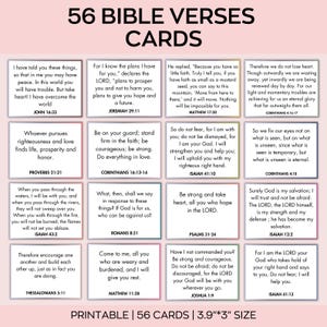 56 Bible Scripture Cards, Encouragement Bible Verse, Bible Verse Cards ...