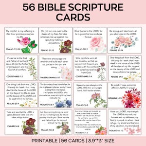 56 Bible Scripture Cards ,encouragement Bible Verse, Bible Verse Cards ...