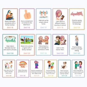 Good Deeds Cards Printable, Ramadan Cards, Ramadan Advent Cards, Kids ...
