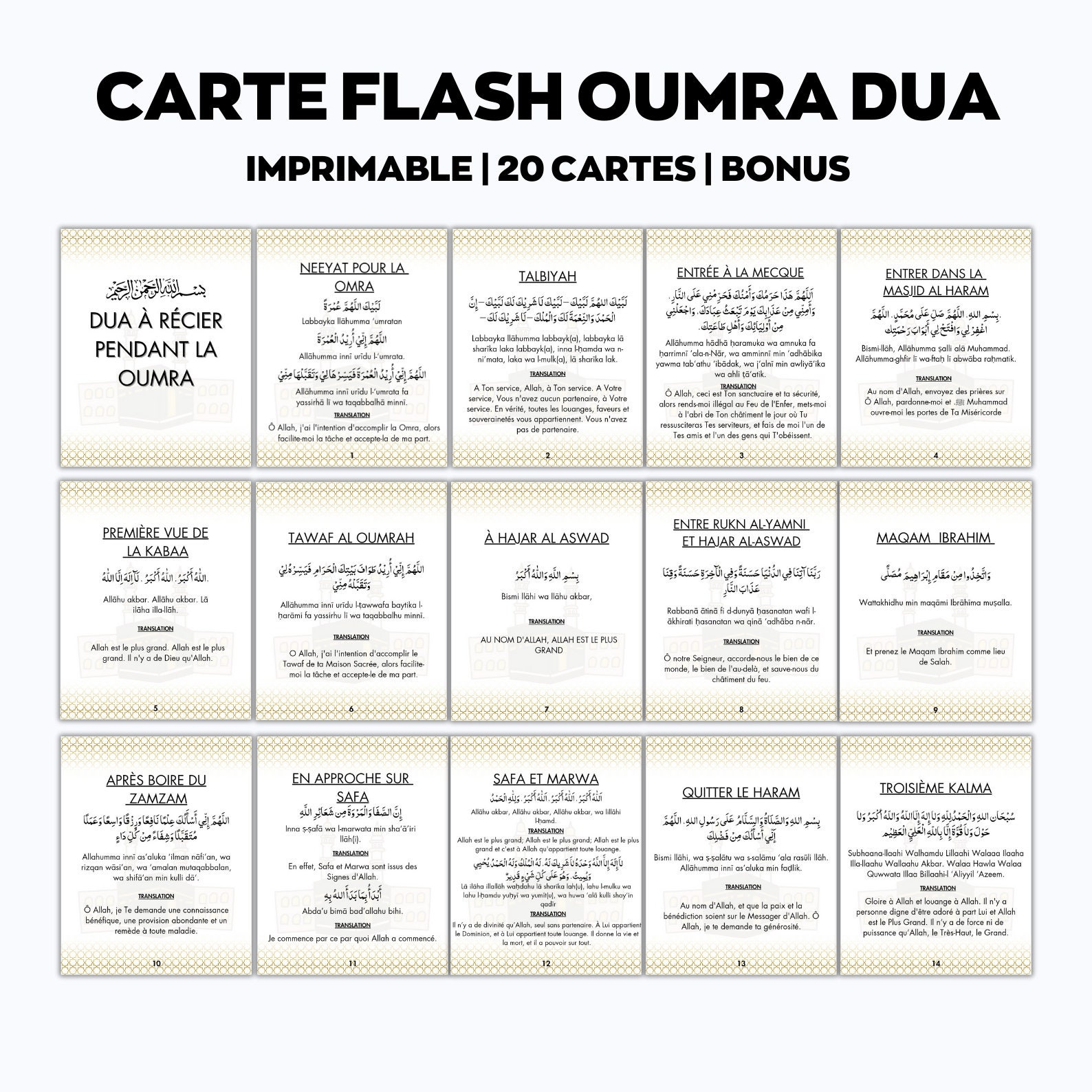 Guide De La OMRA En Français Texte Phonétique , Invocations OMRA ...