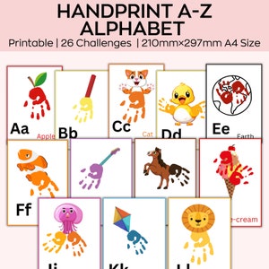 My Handprint Alphabet Book, Alphabet Handprint Art, Baby Toddler Child ...